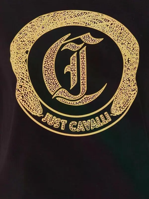 Just Cavalli Logo-embellished T-shirt - Black