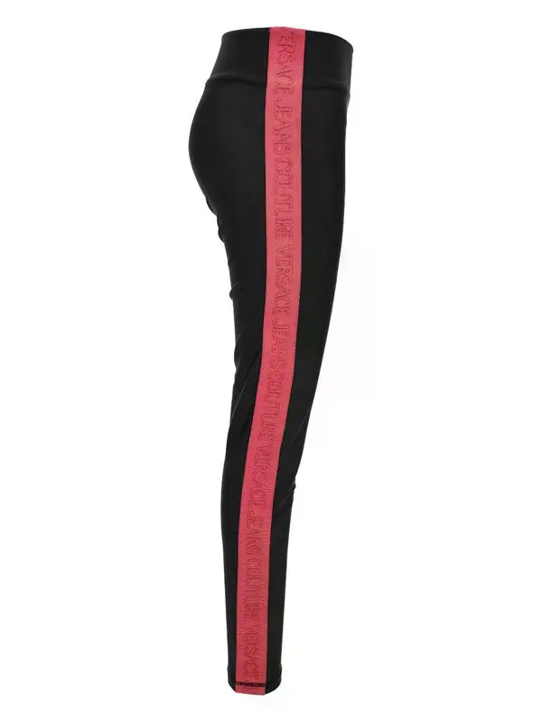 Versace Embossed-logo Leggings - Black