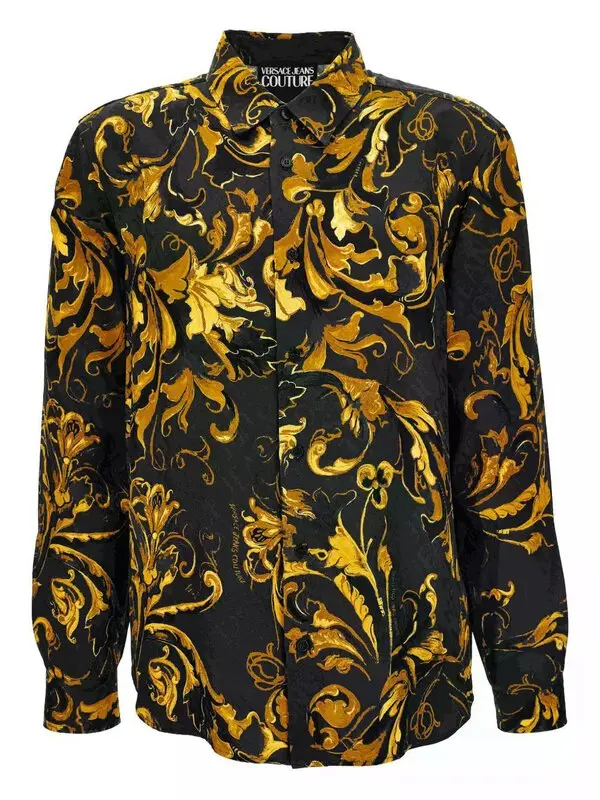 Versace Barocco-print Shirt - Black