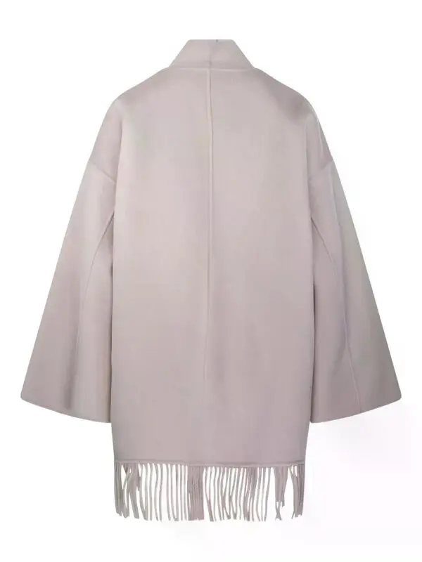 THE DYNAMIS STUDIO Fringed Patch-pocket Coat - Neutrals