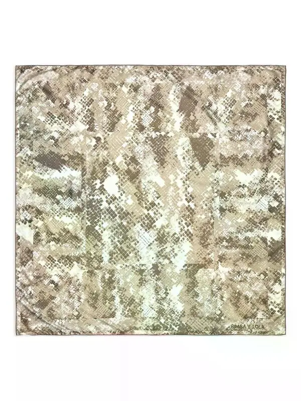 Bimba Y Lola Snake-print Scarf - Neutrals