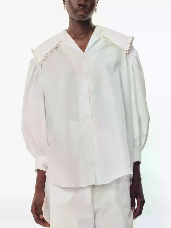 Simone Rocha Pearl-trimmed Shirt