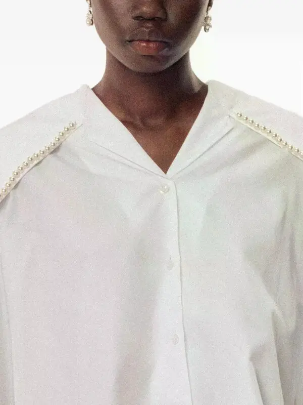 Simone Rocha Pearl-trimmed Shirt