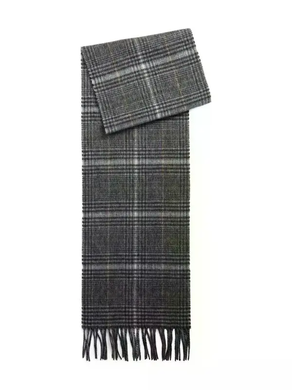 Barbour Check-fringe Scarf - Grey