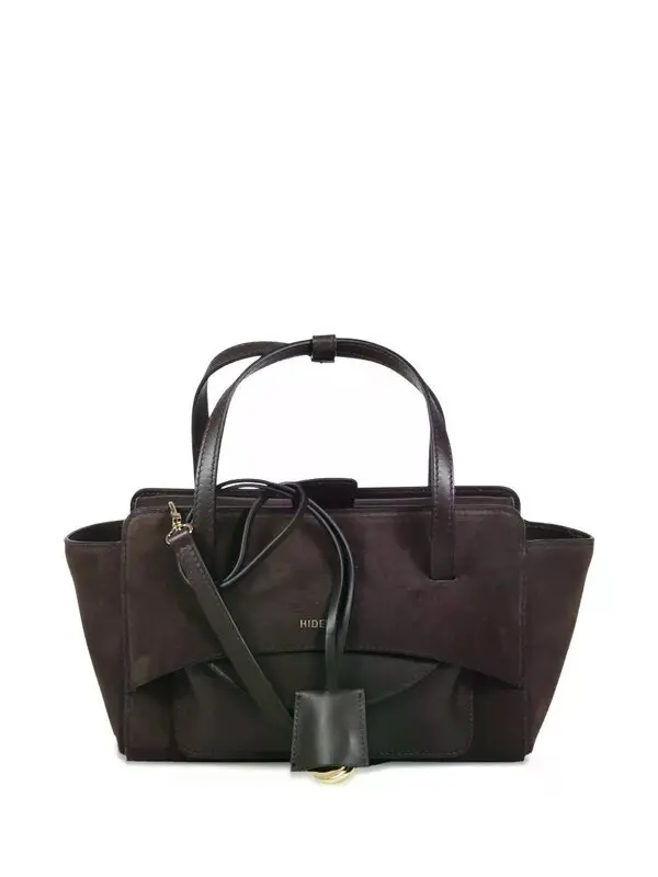 HIDESINS Flap Suede-leather Tote Bag - Brown
