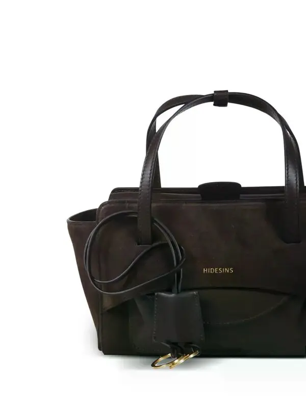 HIDESINS Flap Suede-leather Tote Bag - Brown