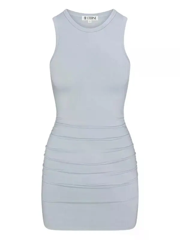 Eterne Carrie Sleeveless Gathered Mini Dress - Blue