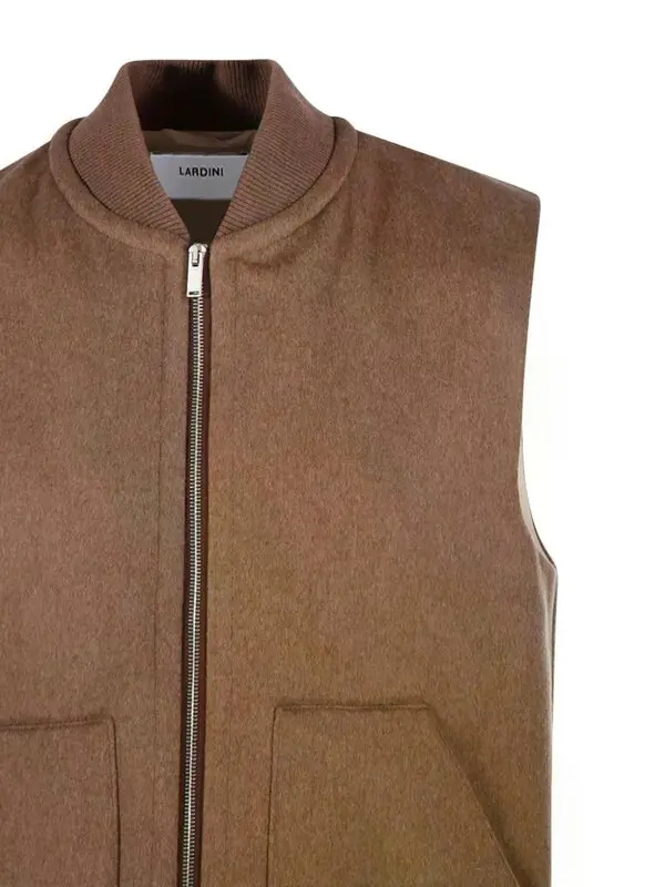 LARDINI Zip-front Gilet With Pouch Pockets