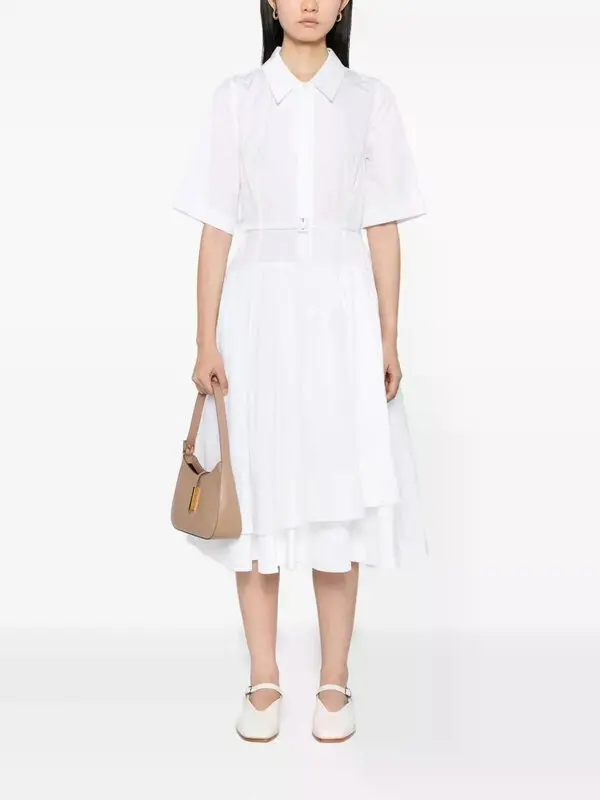 Co Collection Layered Cotton Shirt Dress