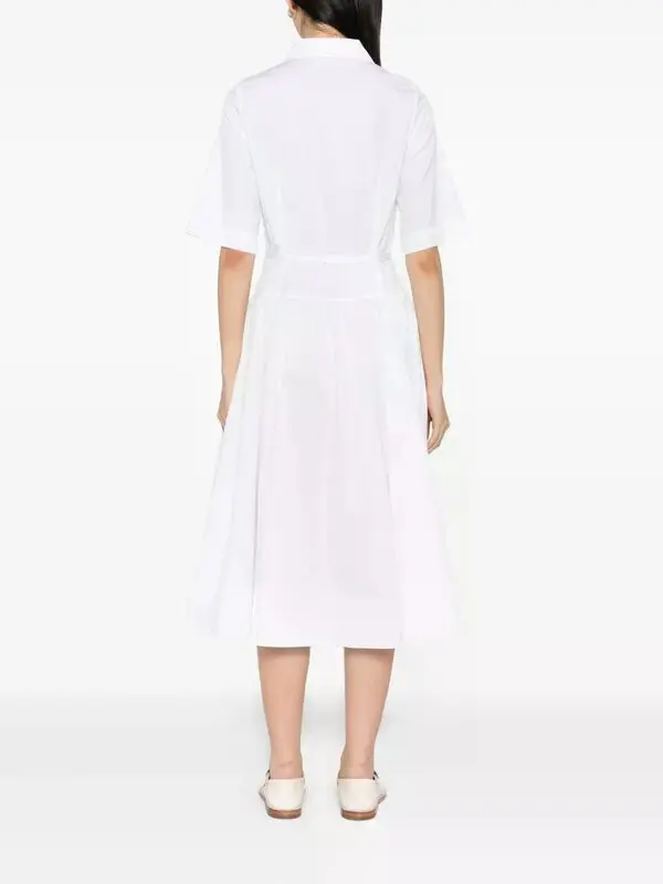 Co Collection Layered Cotton Shirt Dress - White