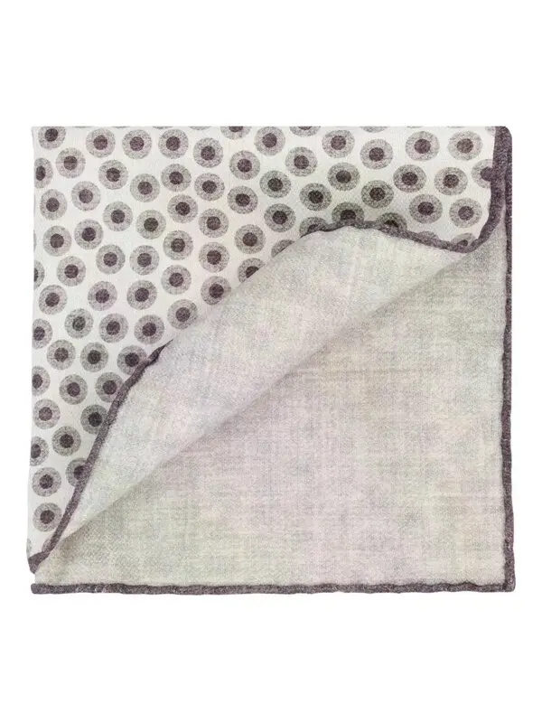 Brunello Cucinelli Polka-dot Pocket Square - Neutrals