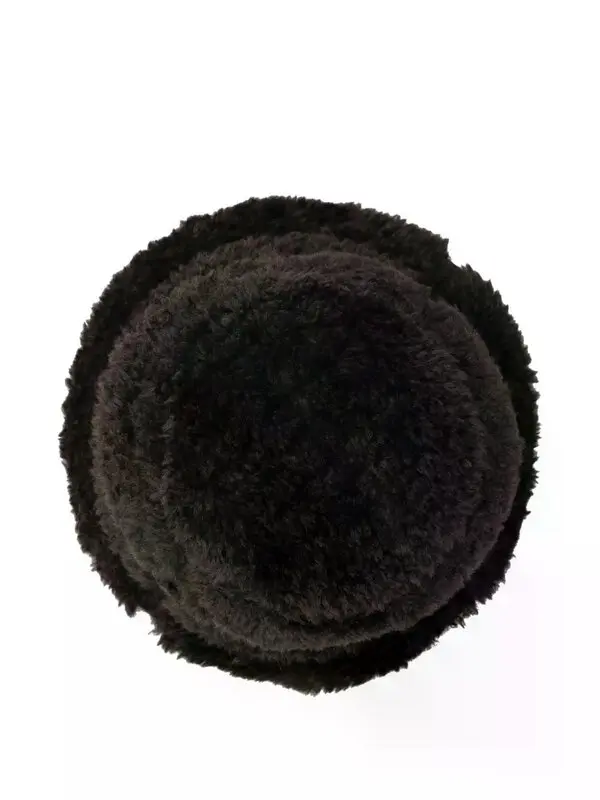 KANGOL Embroidered-logo Fleece Bucket Hat - Black