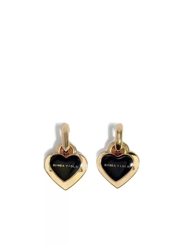 Bimba Y Lola Heart Hoop Earrings - Gold