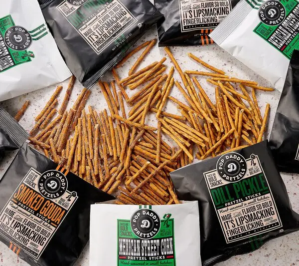 POP DADDY 3oz. Hand Seasoned Pretzel Stick Bags - One-color