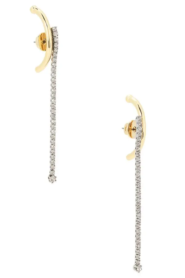 Demarson Melissa Earrings - Gold  Silver  & Crystal