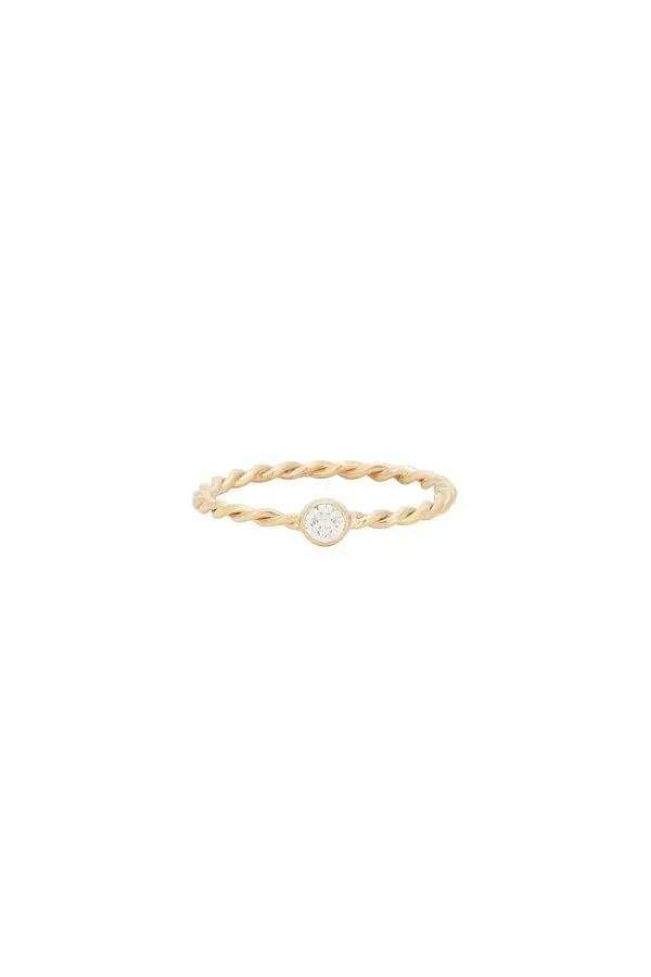 LOREN STEWART Spiral Diamond Band Ring - 14k Yellow Gold