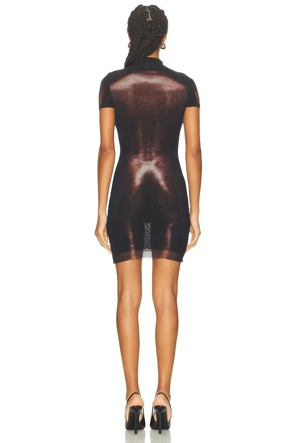long sleeve mini black bodycon dress Off-Piste main image 0
