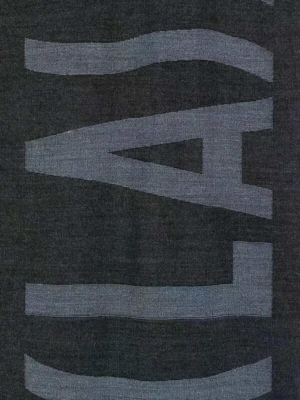 ALVIERO MARTINI 1° CLASSE Logo-detail Fringed-edges Scarf