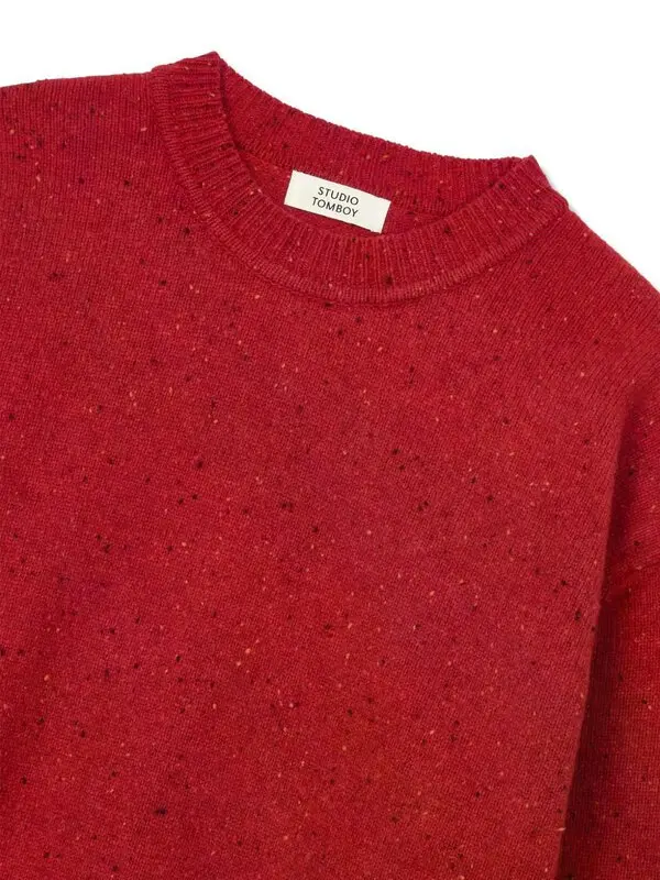 STUDIO TOMBOY Speckled Knit Sweater - Red