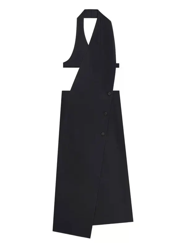 COURREGES Double-breasted Crossover-front Midi Dress