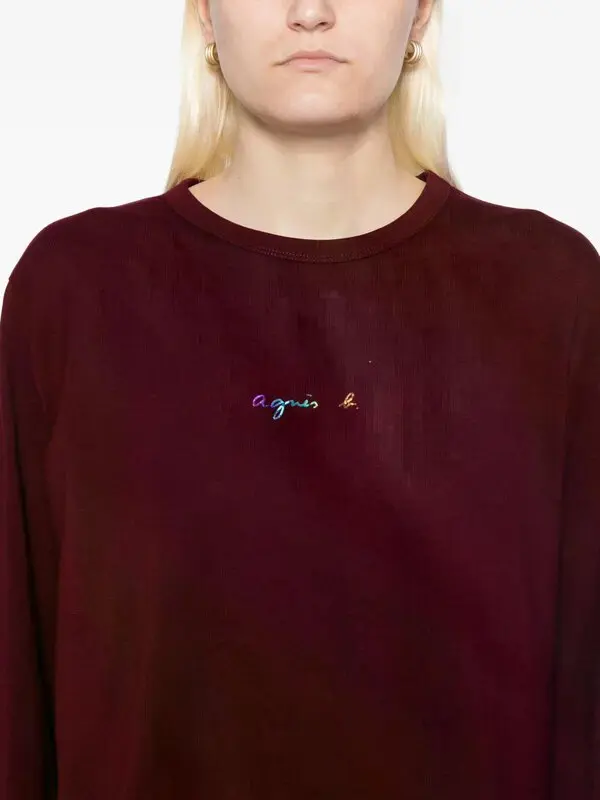 AGNÈS B. Logo-print Top