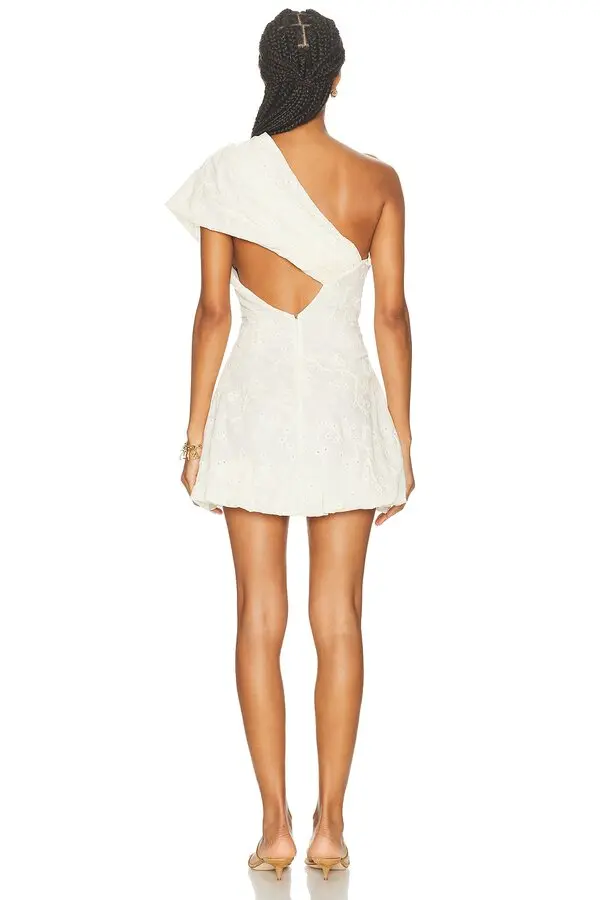 SIEDRES Pula One-shoulder Dress - Ecru