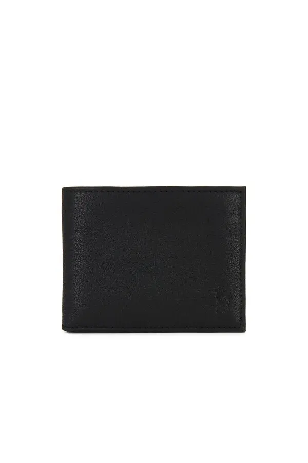 Polo Ralph Lauren Pebbled Leather Passcase Wallet - Black