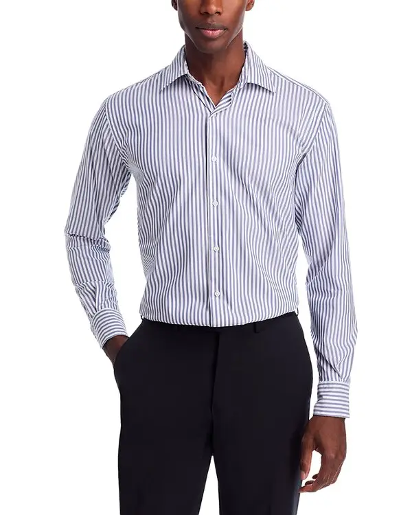 Peter Millar Cannon Crown Lite Stretch Button Down Shirt - Navy