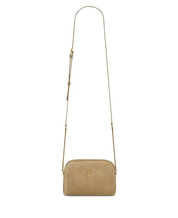 Saint Laurent Gaby Zipped Pouch In Suede