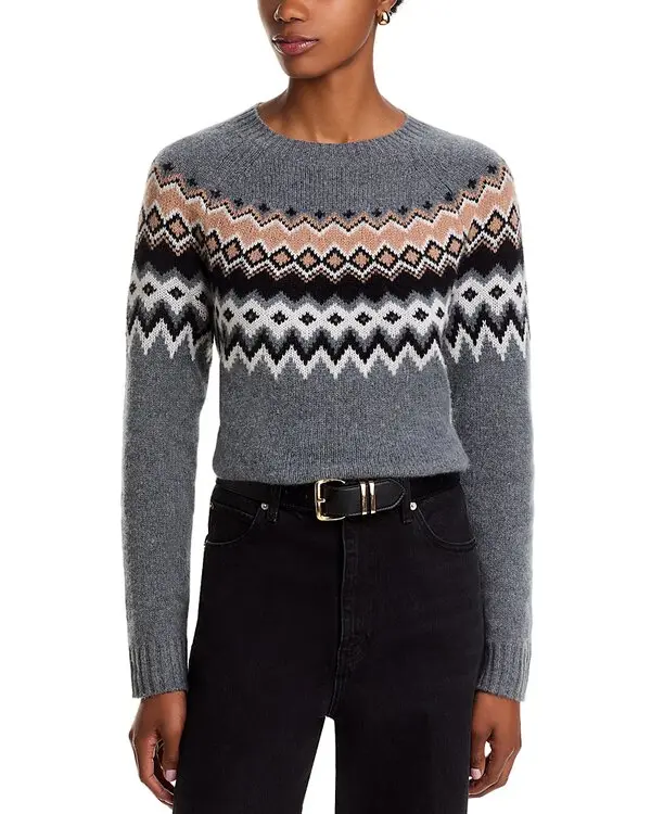 Bloomingdale'S Fairisle Crewneck Sweater