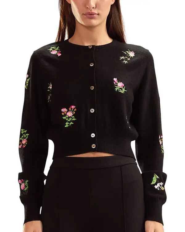 Cynthia Rowley Forget Me Not Cardigan - Black Multi