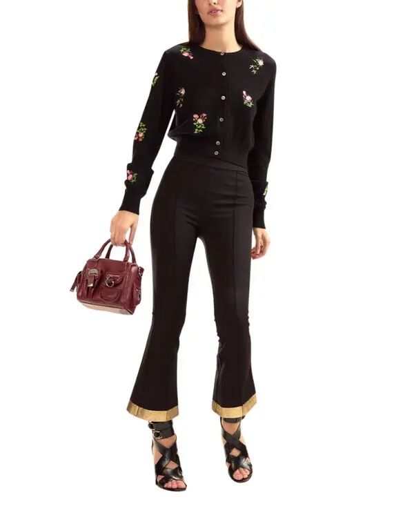 Cynthia Rowley Forget Me Not Cardigan - Black Multi