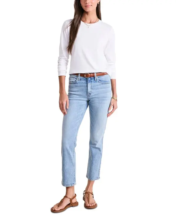 Vineyard Vines Long Sleeve Crewneck Tee - White Cap