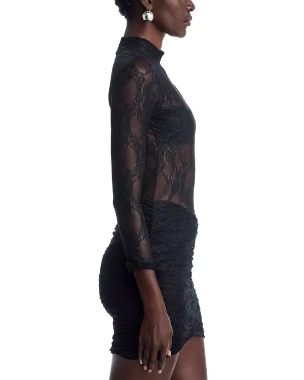 NIGHTCAP Drop Waist Lace Mini Dress - Black