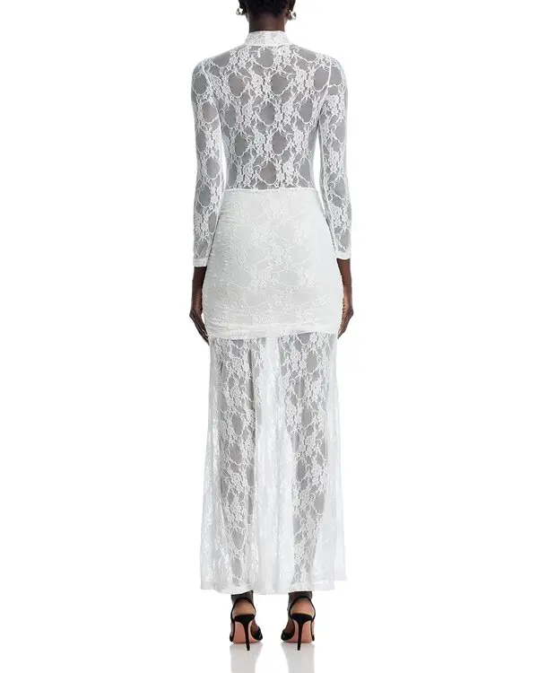 NIGHTCAP Drop Wait Lace Maxi Dress