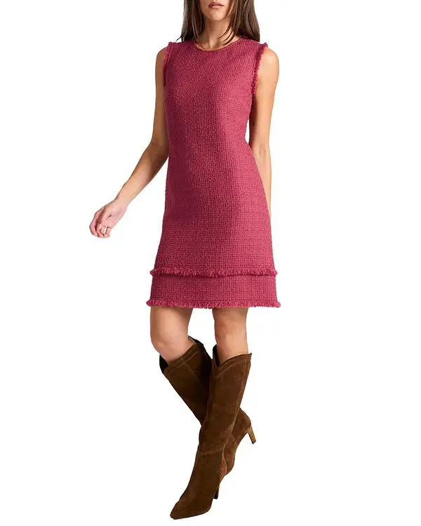 Santorelli Aretha Sleeveless Shift Tweed Dress