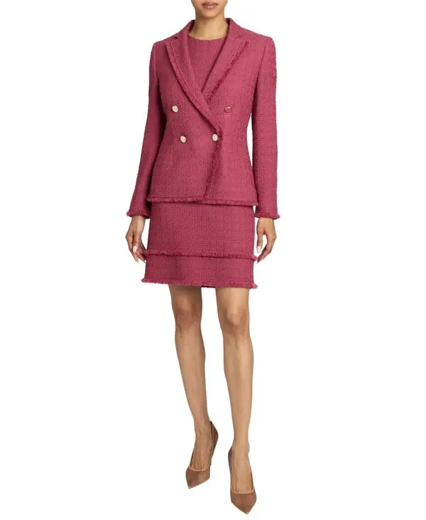 Santorelli Aretha Sleeveless Shift Tweed Dress