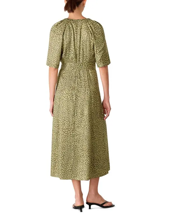 Whistles Leopard Print Midi Dress
