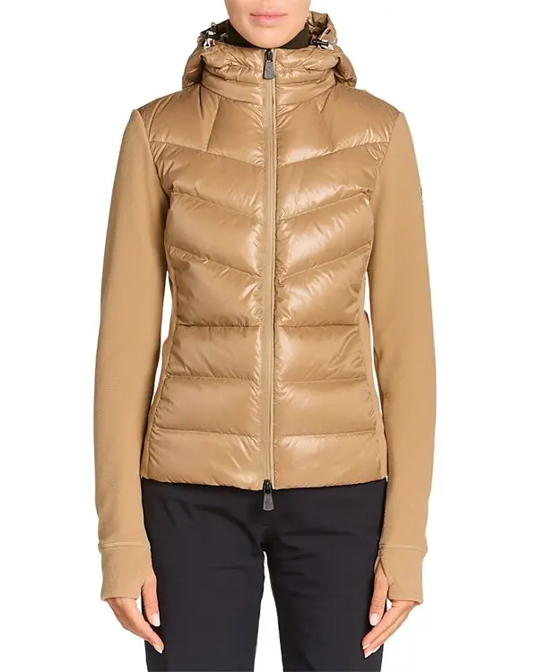 Moncler Zip-up Cardigan Jacket - Light Brown