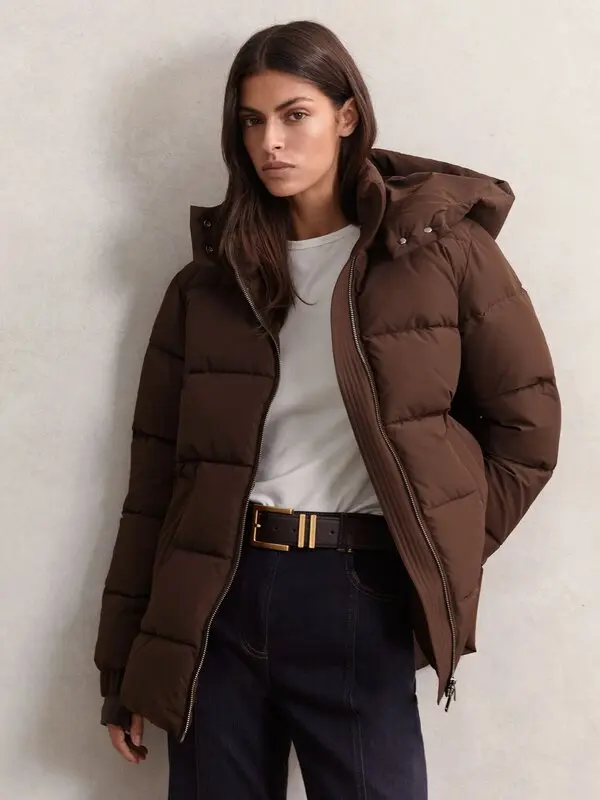 REISS Fee Short Puffer Coat