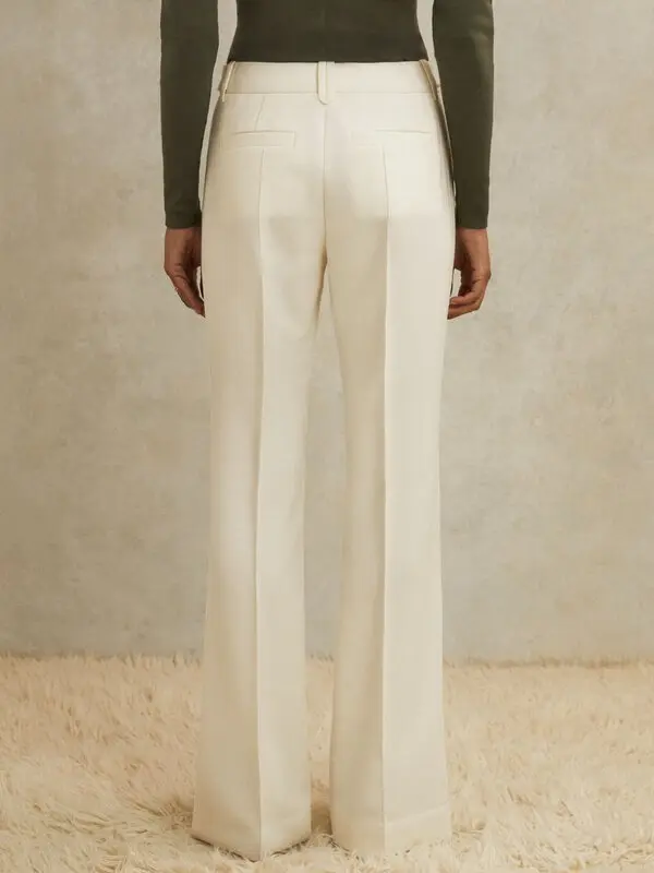 REISS Athena Atelier Wool Flared Trousers