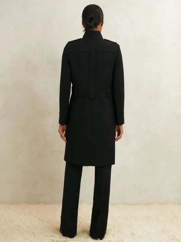 REISS Wool Belted Long Coat