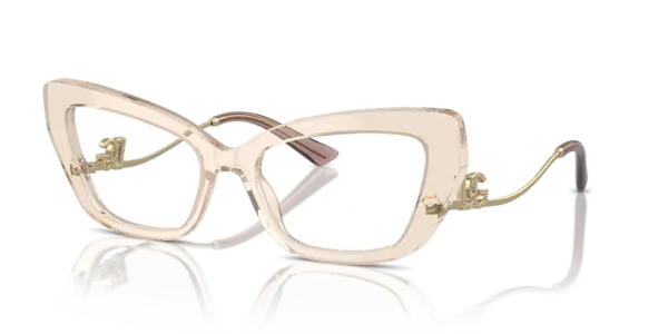 Dolce & Gabbana Dg3391b Eyeglasses - Transparent Camel