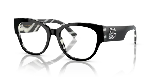 Dolce & Gabbana Dg3377 Eyeglasses - Noir Sur Zèbre