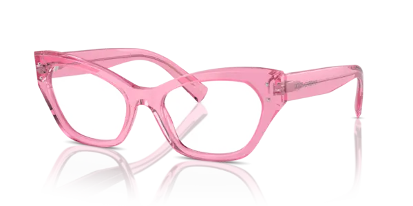 Dolce & Gabbana Cat Eye Eyeglasses - Transparent Pink