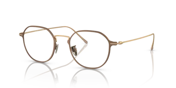 Giorgio Armani Ar6138tm Eyeglasses Round Frame - Matte Brown