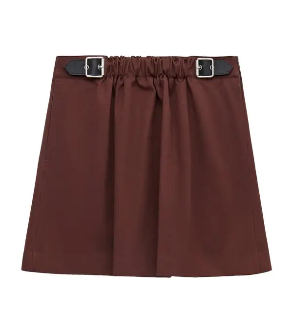 Loewe Cotton-silk Buckled Mini Skirt