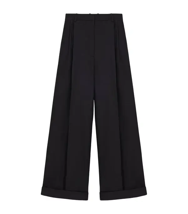 Loewe Wool-silk Wide-leg Trousers