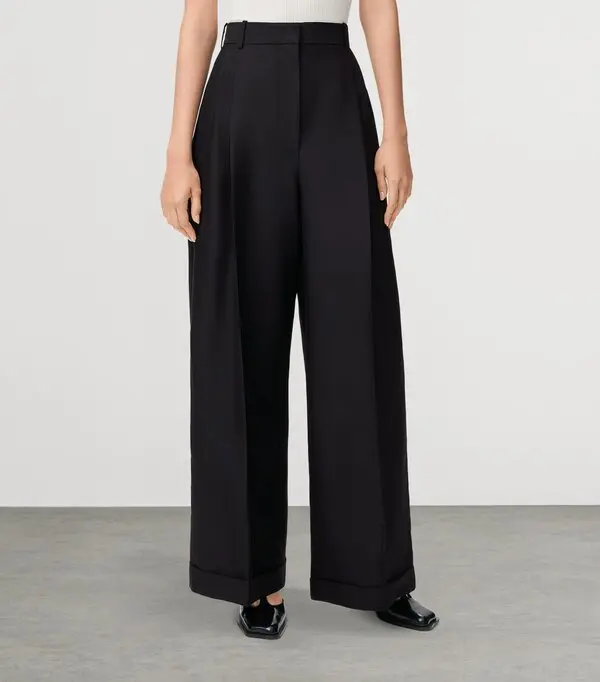 Loewe Wool-silk Wide-leg Trousers