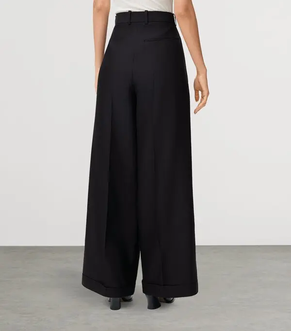 Loewe Wool-silk Wide-leg Trousers